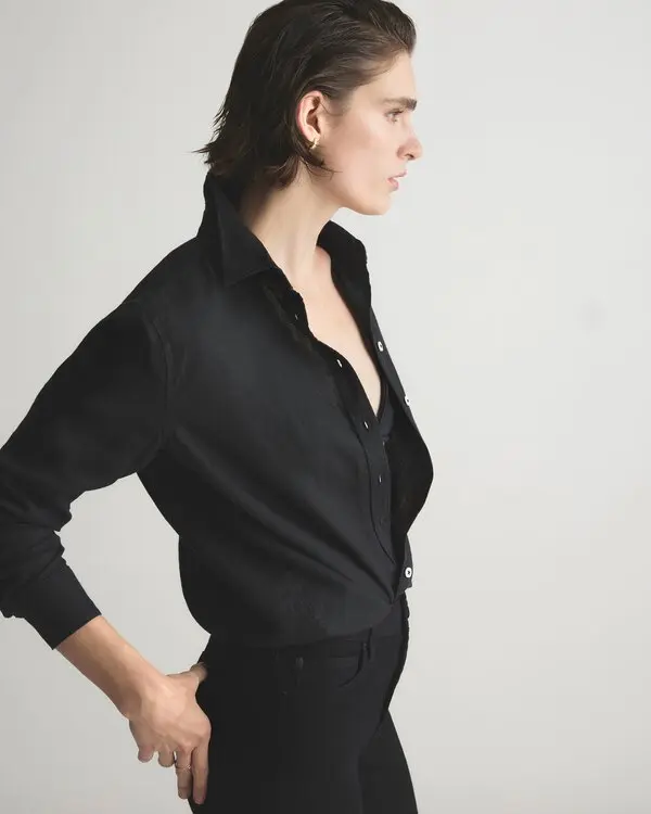 Quince Long Sleeve Shirt - Black