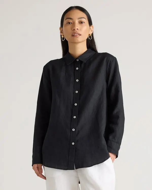 Quince Long Sleeve Shirt - Black