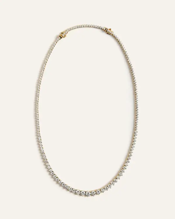 Quince 14k Gold Lab Grown Diamond Graduated Tennis Necklace - Yellow Gold