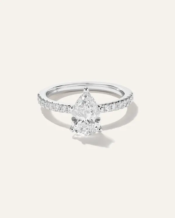 Quince Lab Grown Diamond Pear Engagement Ring 1.5ct - Platinum