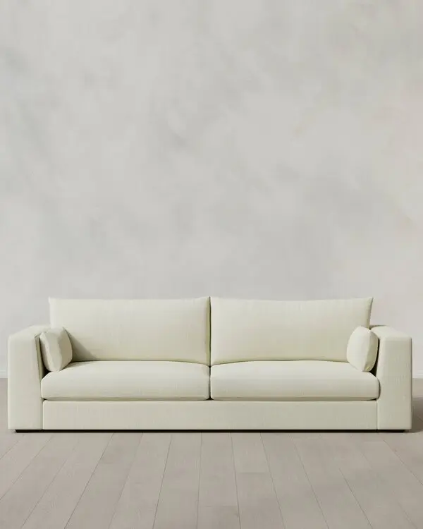 Quince Oasis Sofa In Performance Linen - Ivory