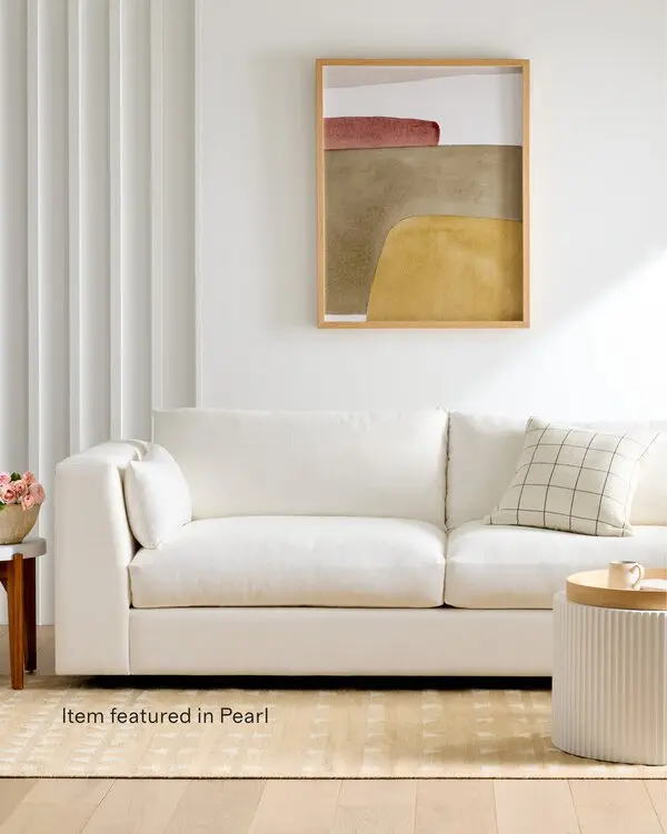 Quince Oasis Sofa In Performance Linen - Ivory
