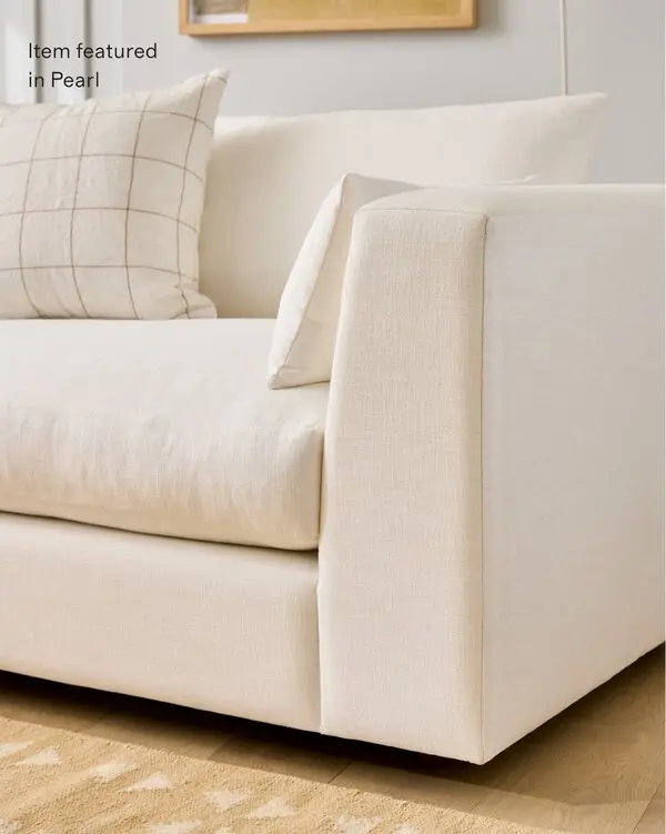 Quince Oasis Sofa In Performance Linen - Ivory