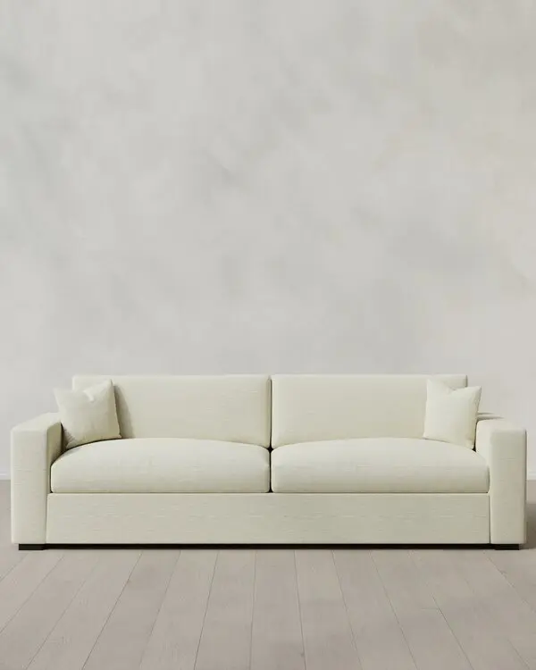 Quince Oasis Sofa In Performance Linen - Ivory