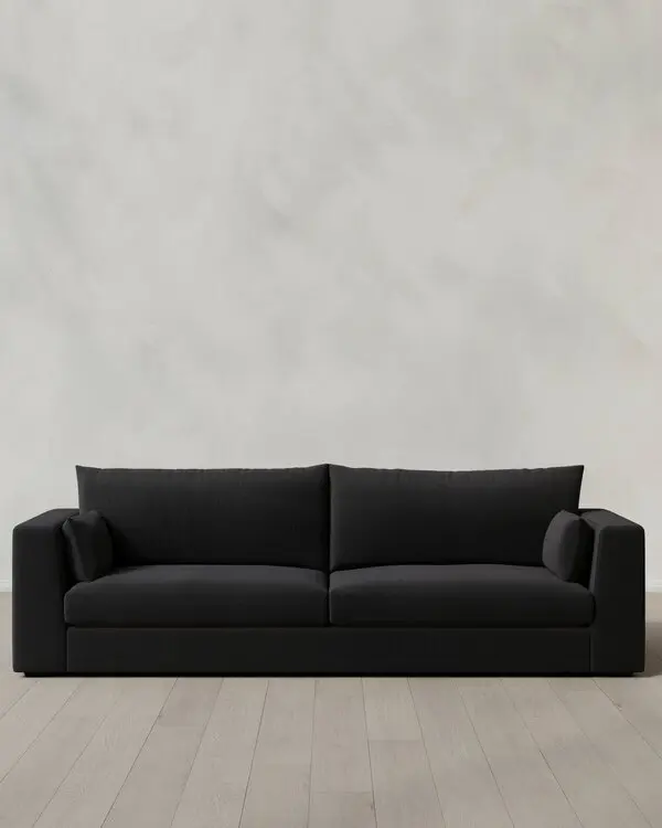 Quince Oasis Sofa In Performance Linen - Onyx