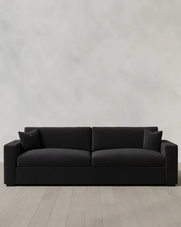 Quince Oasis Sofa In Performance Linen - Onyx