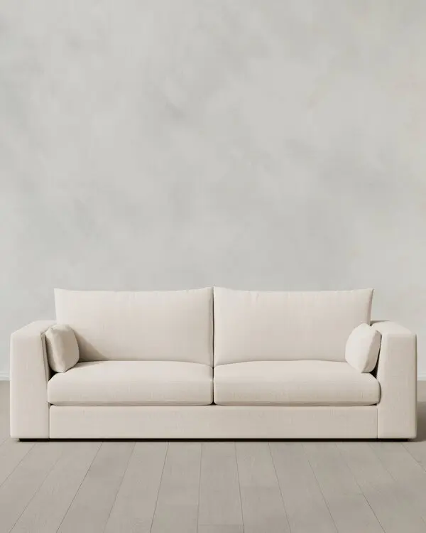 Quince Oasis Sofa In Performance Linen - Pearl