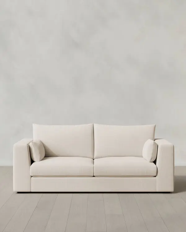 Quince Oasis Sofa In Performance Linen - Pearl
