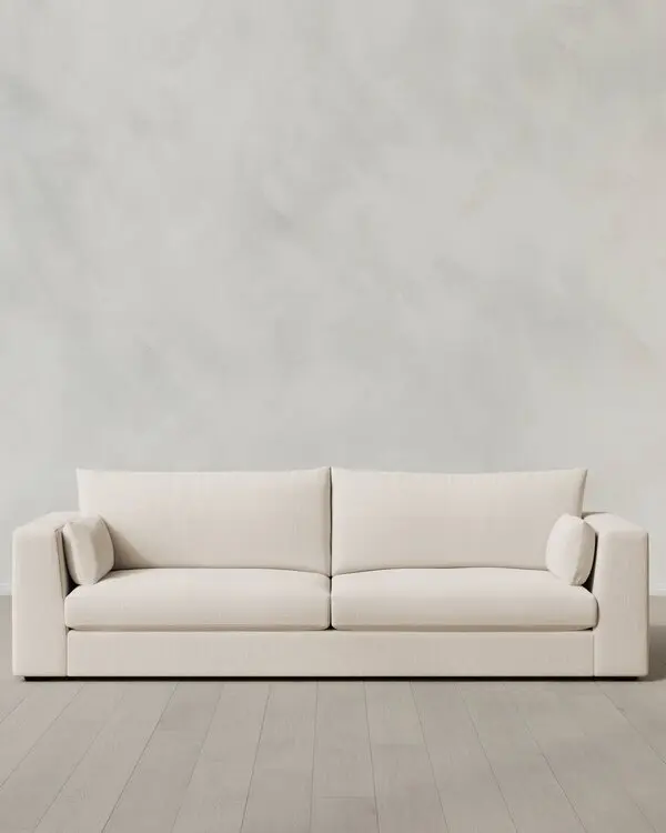 Quince Oasis Sofa In Performance Linen - Pearl
