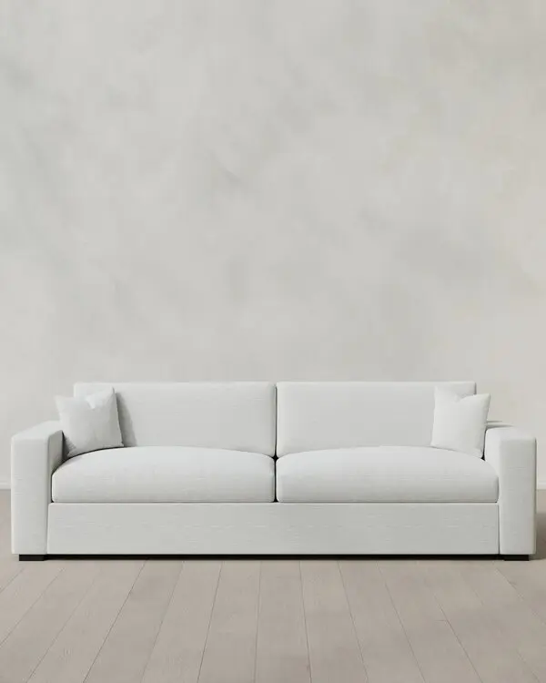 Quince Oasis Sofa In Performance Linen - Pearl