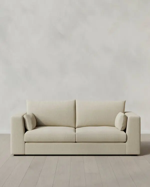 Quince Oasis Sofa In Performance Linen - Sand