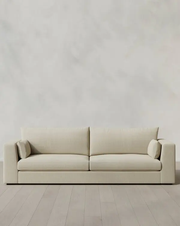 Quince Oasis Sofa In Performance Linen - Sand