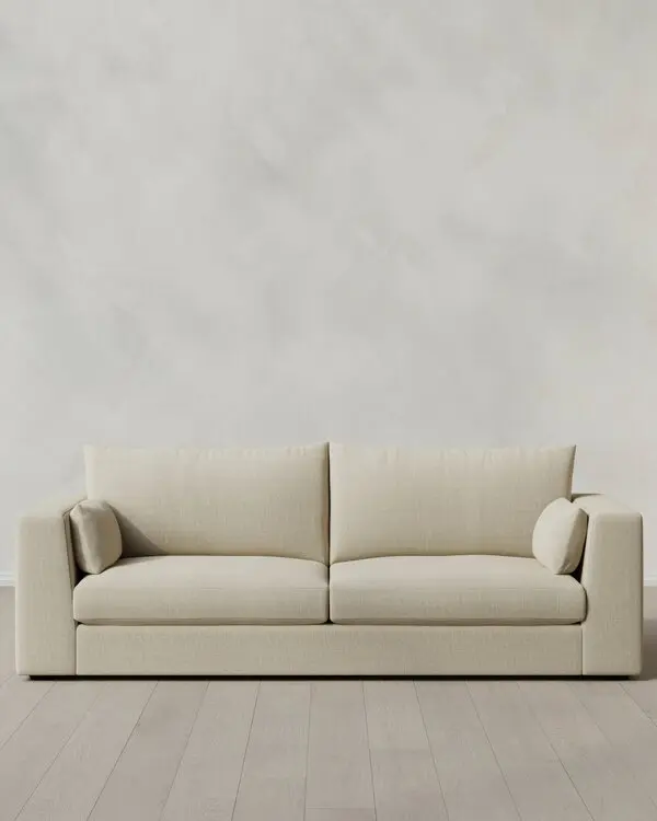 Quince Oasis Sofa In Performance Linen - Sand