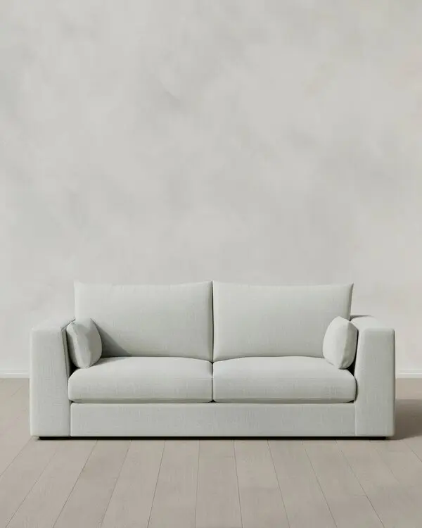 Quince Oasis Sofa In Performance Linen - Silver