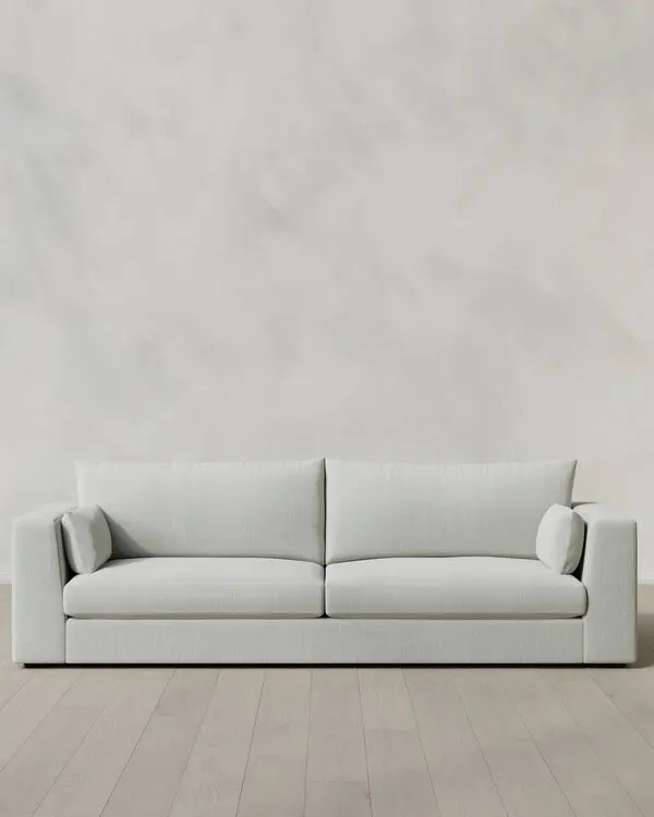 Quince Oasis Sofa In Performance Linen - Silver