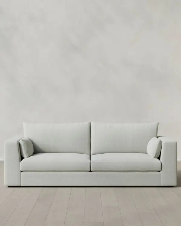 Quince Oasis Sofa In Performance Linen - Silver