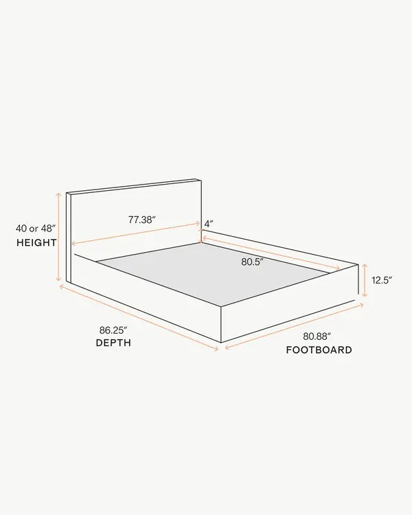 Quince 100% Linen Square Bed - Canvas
