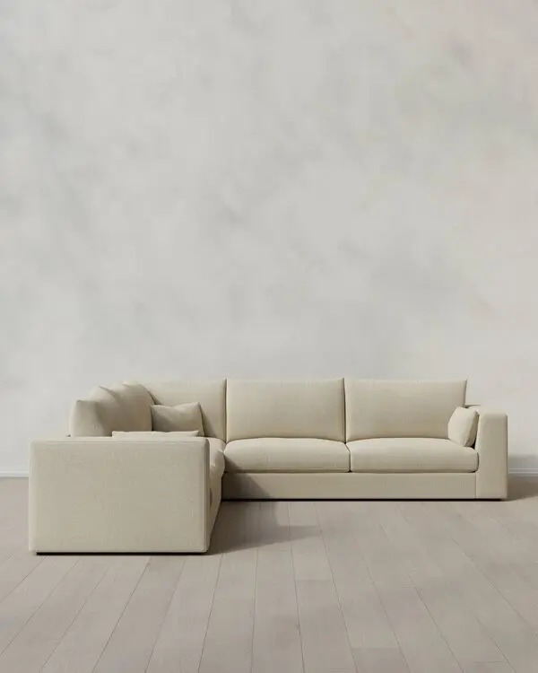 Quince Oasis L Sectional In Performance Linen - Sand