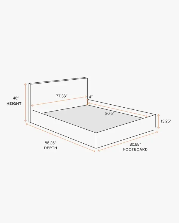 Quince Slipcover Bed In 100% Linen - Flax
