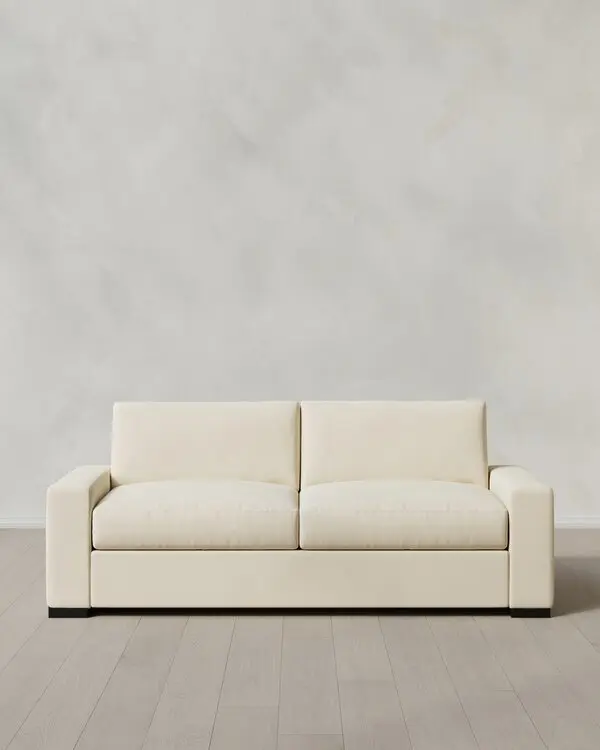 Quince Stillman Performance Velvet Sofa - Ivory