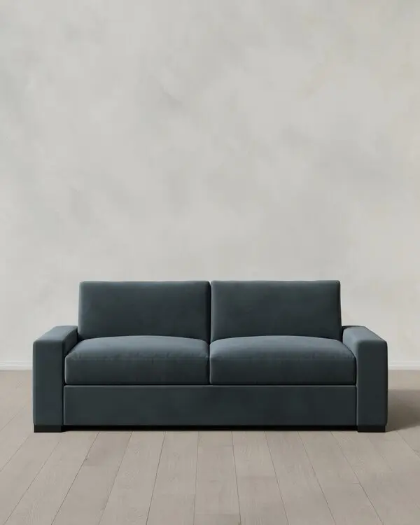 Quince Stillman Performance Velvet Sofa - Pine
