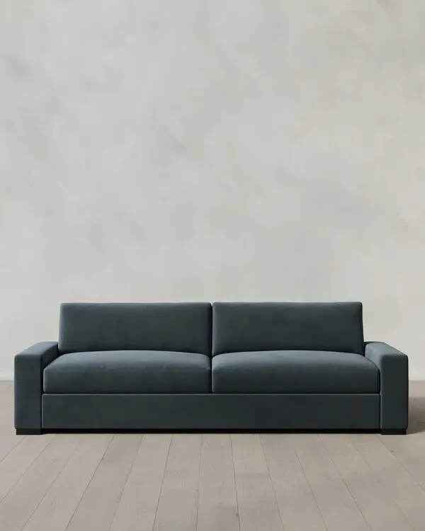 Quince Stillman Performance Velvet Sofa - Pine