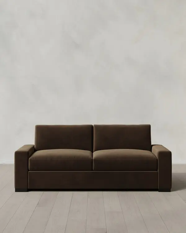 Quince Stillman Performance Velvet Sofa - Sable