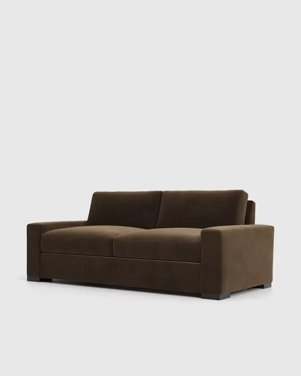 Quince Stillman Performance Velvet Sofa - Sable
