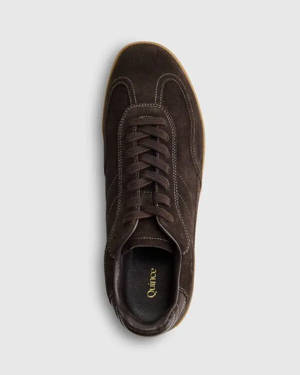 Quince Italian Suede Gum Sole Sneakers - Coffee Bean
