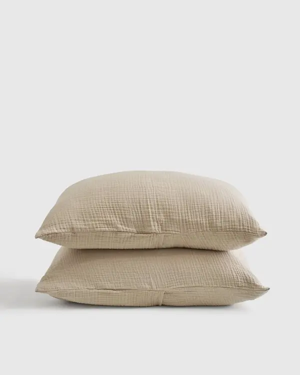 Quince Gauze Sham Set - Dune