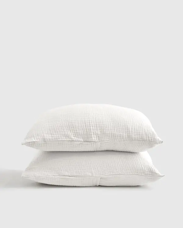 Quince Gauze Sham Set - White