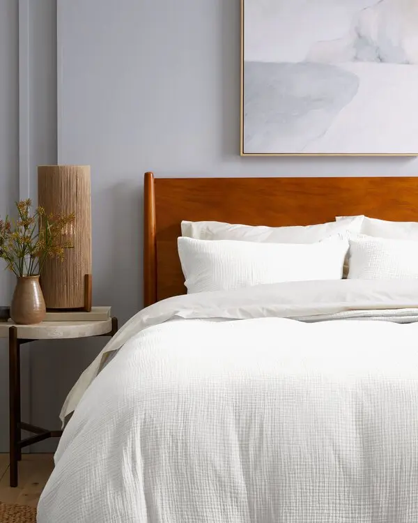 Quince Gauze Sham Set - White