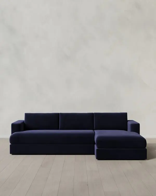 Quince Sierra Curved Arm Chaise Sectional - Midnight
