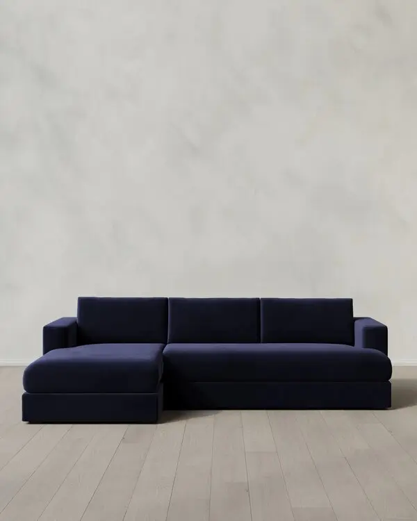 Quince Sierra Curved Arm Chaise Sectional - Midnight