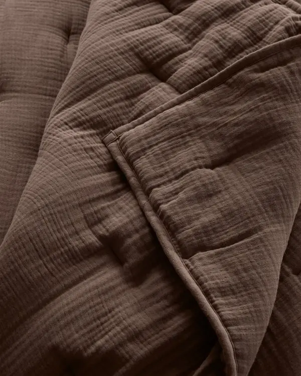 Quince Gauze Dream Quilt Set - Chocolate