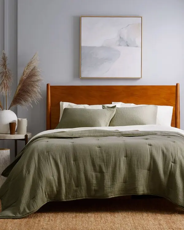 Quince Gauze Dream Quilt Set - Olive