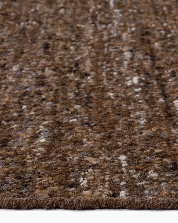 Quince Liam Handwoven Wool Boucle Rug - Brown