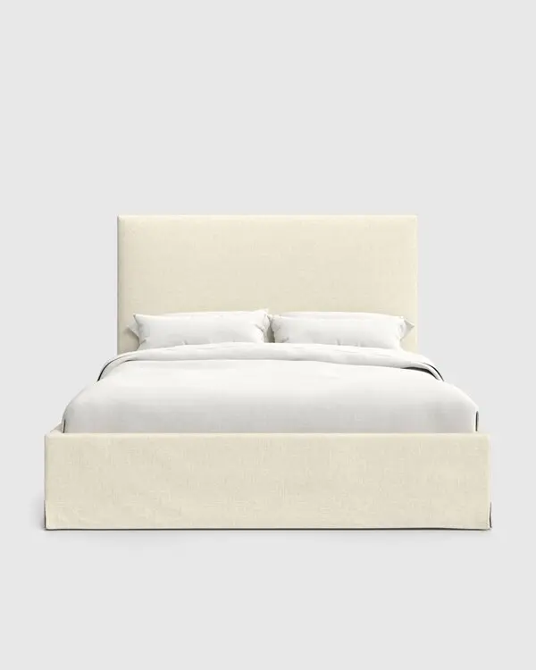Quince Slipcover Bed In Performance Linen
