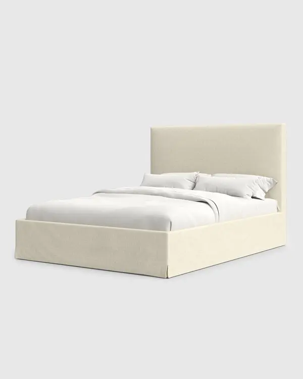 Quince Slipcover Bed In Performance Linen
