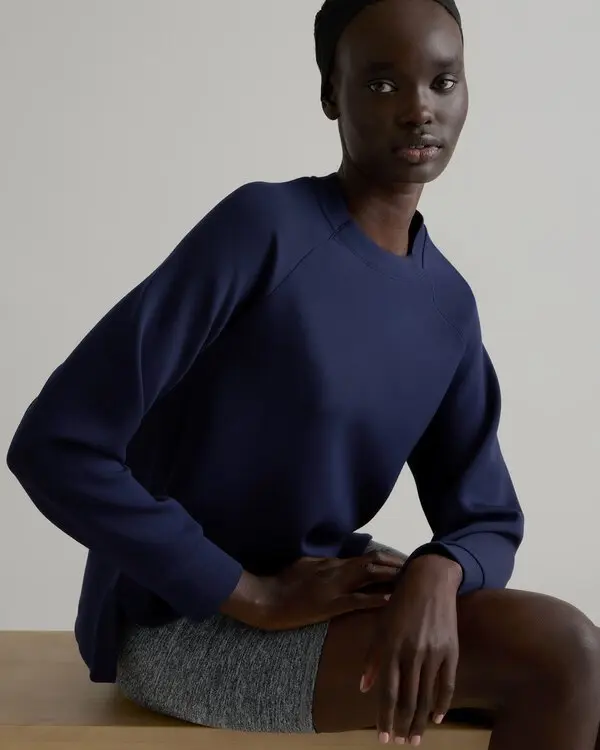 Quince Cloudcomfort Crewneck Sweatshirt - Deep Navy