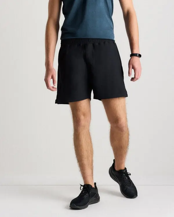 Quince Classic Lined Run Shorts - Black