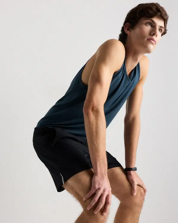 Quince Classic Lined Run Shorts - Black