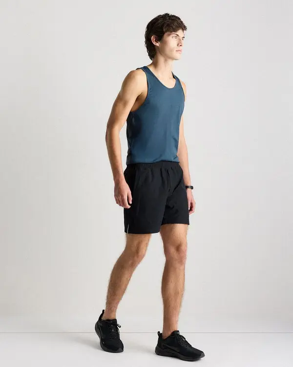Quince Classic Lined Run Shorts - Black