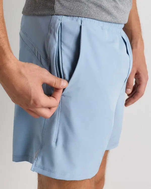 Quince Classic Lined Run Shorts - Spa Blue