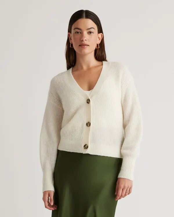 Quince Alpaca Cropped Cardigan