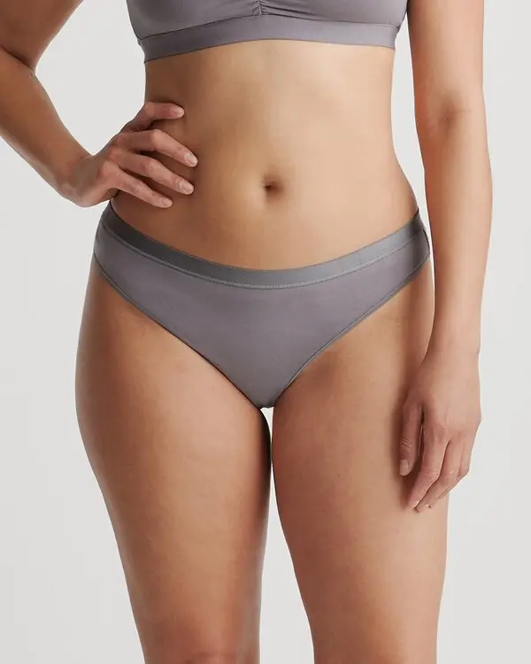 Quince Micromodal Thong - Grey