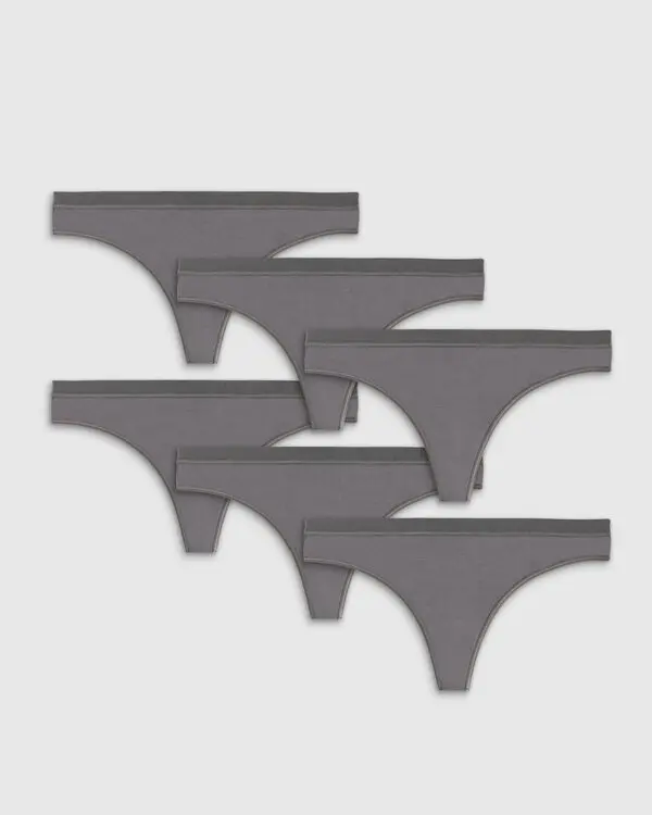 Quince Micromodal Thong - Grey