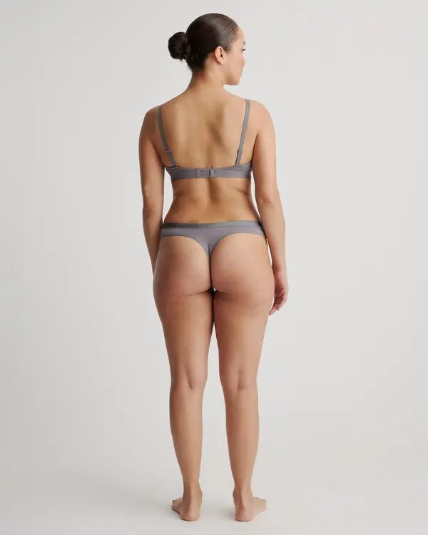 Quince Micromodal Thong - Grey