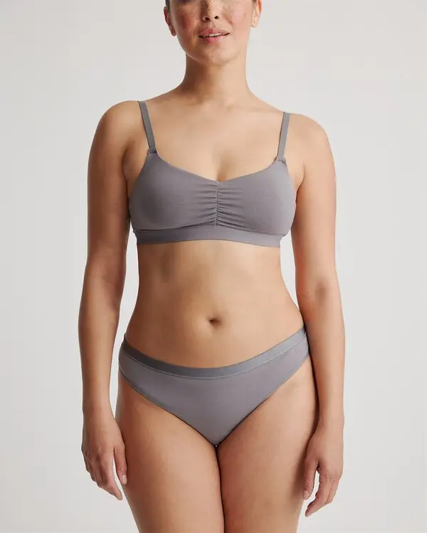 Quince Micromodal Thong - Grey