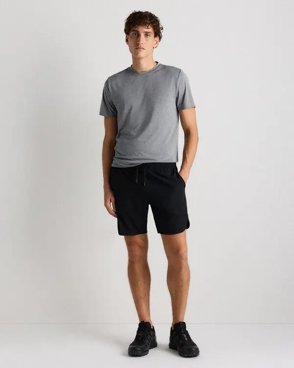 Quince Sweat Tech Training Unlined Shorts - Black
